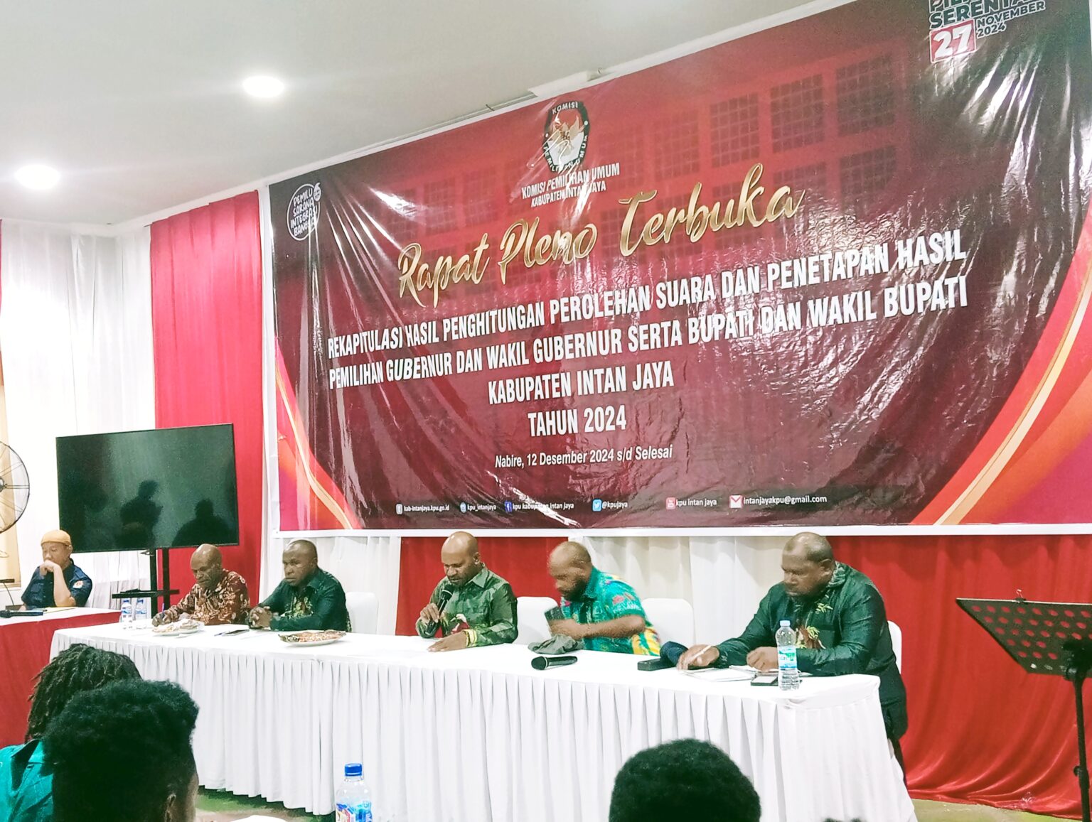Hasil pleno KPU Intan Jaya untuk cagub: Paslon MeGe raup 44.632 suara ...